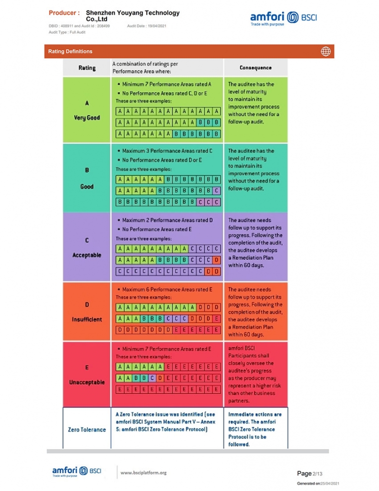 BSCI Audit Report Avaiable Now, Shenzhen Youyang Technology Co., Ltd.