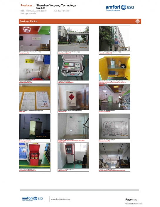 BSCI Audit Report Avaiable Now, Shenzhen Youyang Technology Co., Ltd.